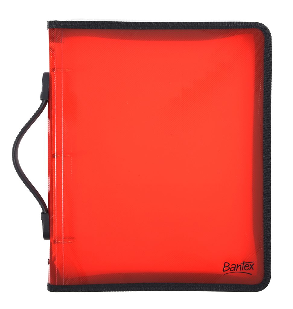 Bantex Translucent Zipper Binder PP A4 3O Ring 25mm Red - Hamelin ...