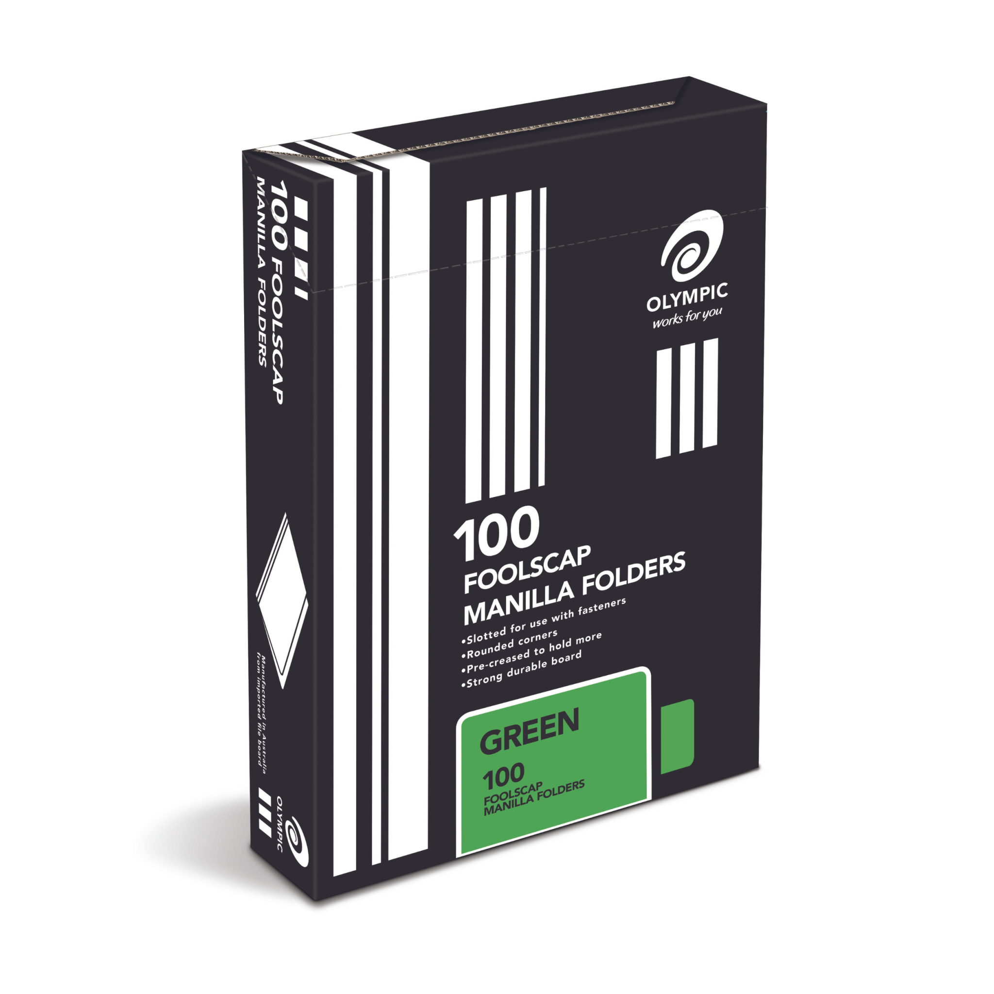 Olympic Manilla Folder Foolscap Green Box 100 - Hamelin Brands ...